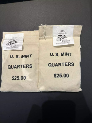 1998- P.D. State Quarters Ohio$25 U.S. Mint Sewn Bags | eBay