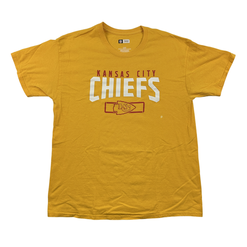 Kansas City Chiefs Shirt Mens Large NFL Team Apparel Yellow Logo ...