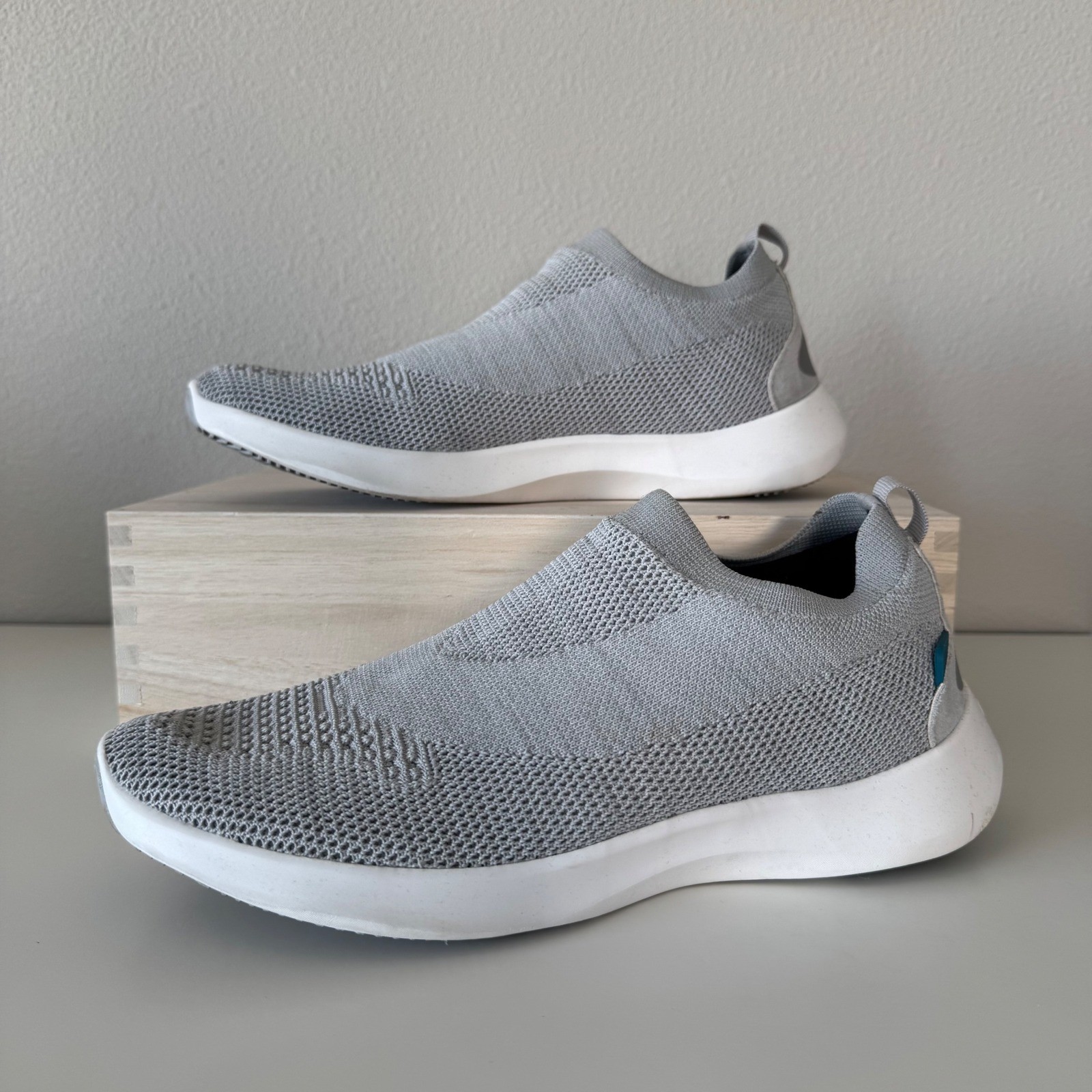 Vessi Women's Everyday Move Slip On Knit Gray Waterproof Sneakers Shoes ...