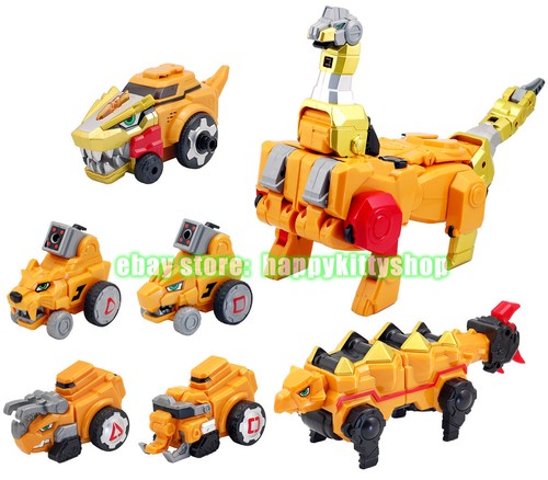Dino Core Golden Ultimate D-Buster Tyranno Figure 7 in 1 Dinosaur Robot ...