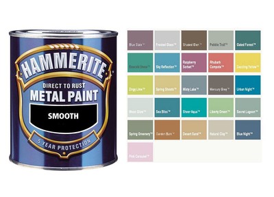 Hammerite - Smooth Direct To Rust Metal Paint - Mixed Colours - 750ML ...