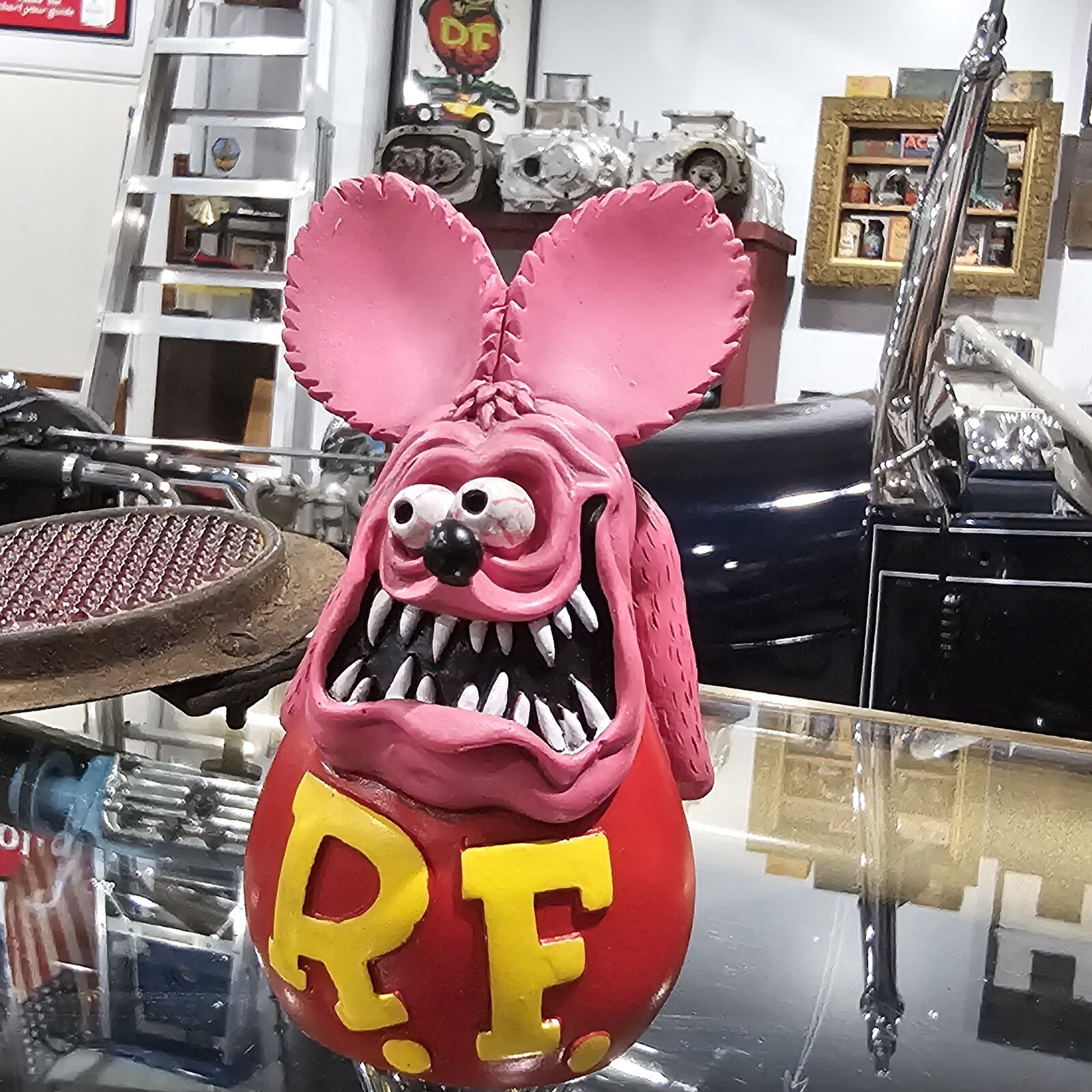 Cast Resin Ed Big Daddy Roth RAT FINK Shift Knob vtg style Hot Rod ...