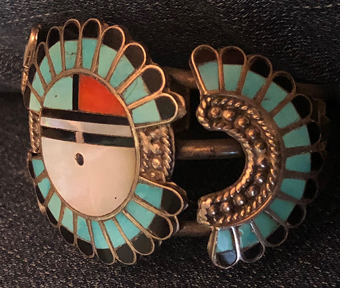 Zuni Roger Lela Cellicion Set Bracelet Pin Pendant Ring Mosaic Inlay ...