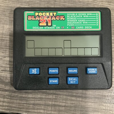 RADICA 1350 Pocket Blackjack Handheld Electronic Game Pre-owned TESTED ...