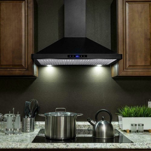 30" Wall Mount Range Hood LCD Display Switch Stainless Steel 350CFM ...