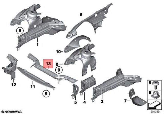 BMW 51647219320 Genuine OEM Upper C'member for sale online | eBay