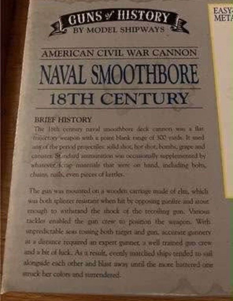 Naval Smoothbore 18th Century Model Cannon Kit by Model Shipways | eBay