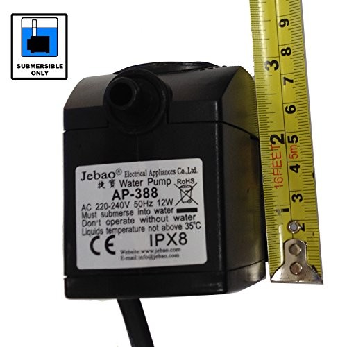 Jebao AP388 Fish Pond Pump Submersible Water Feature Pump 780 LPH 10 ...