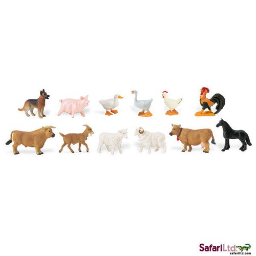 Farm toob/Safari Ltd/toob/dog/pig/duck/goose/hen/rooster/goat/horse/ram ...