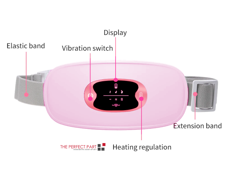 Electric Heating Menstrual Vibration Pad Belt For Period Pain Relief ...