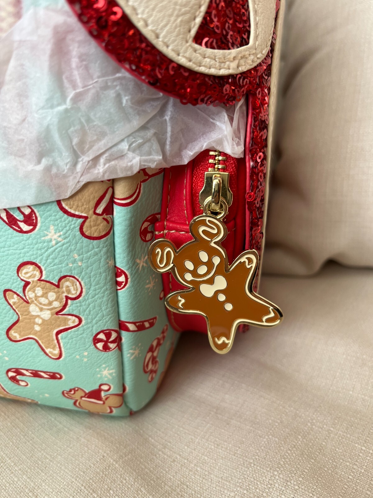 NEW 2022 Disney Parks Peppermint Gingerbread Candy Cane Loungefly Mini ...