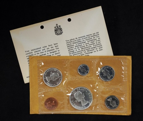 1964 Canada 6-Coin Silver Prooflike Set (1.11 ASW) Sovereign Canadian ...