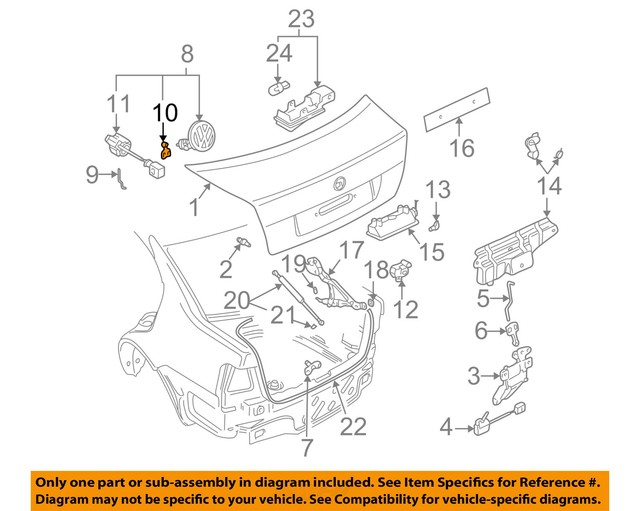 Volkswagen 3B0827637 Genuine OEM Rod Clip for sale online | eBay