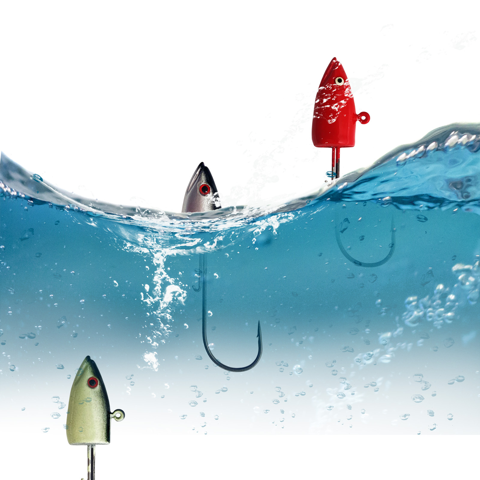 14g/5.1cm Fish Head Hook Sharp Increase Fishing Rate Bass Trout Fishing ...