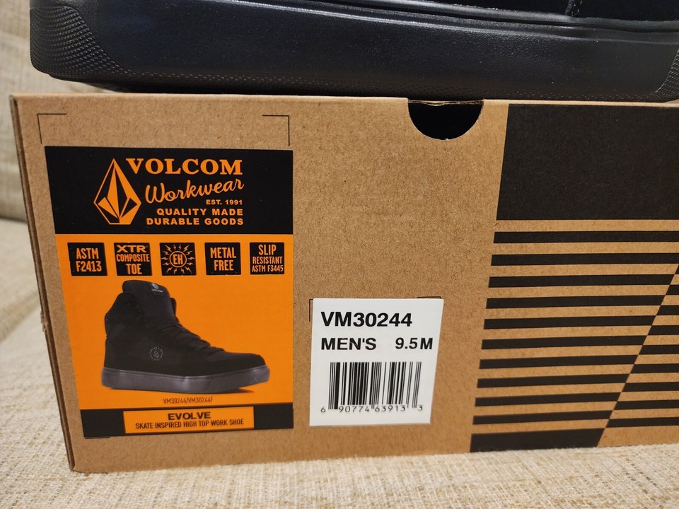 VOLCOM MEN'S SKATE INSPIRED WORK HIGH TOP EVOLVE SHOE BOOTS VM30244 ...