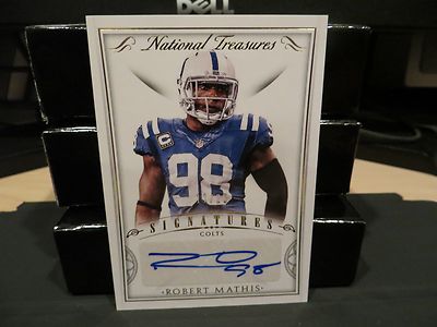 National Treasures Autograph Signatures Colts Robert Mathis 11/25 2015 ...