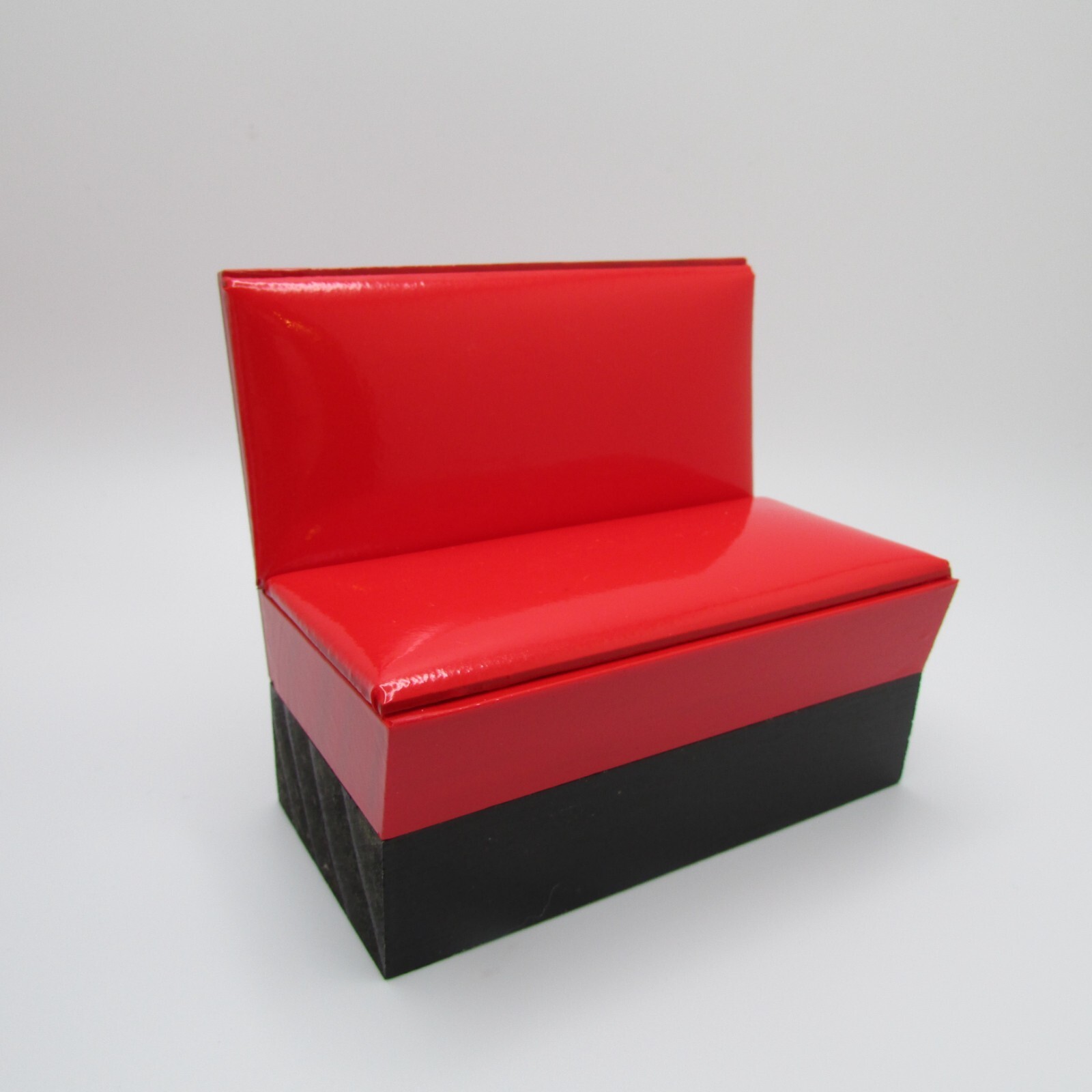 Dollhouse Miniature 1950's Red & Black Booth Table Set 3 Pieces T5899 ...