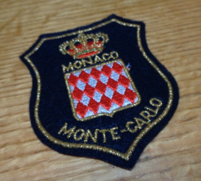 Vintage Patch MONACO Monte Carlo French Riviera Souvenir Woven Cloth ...