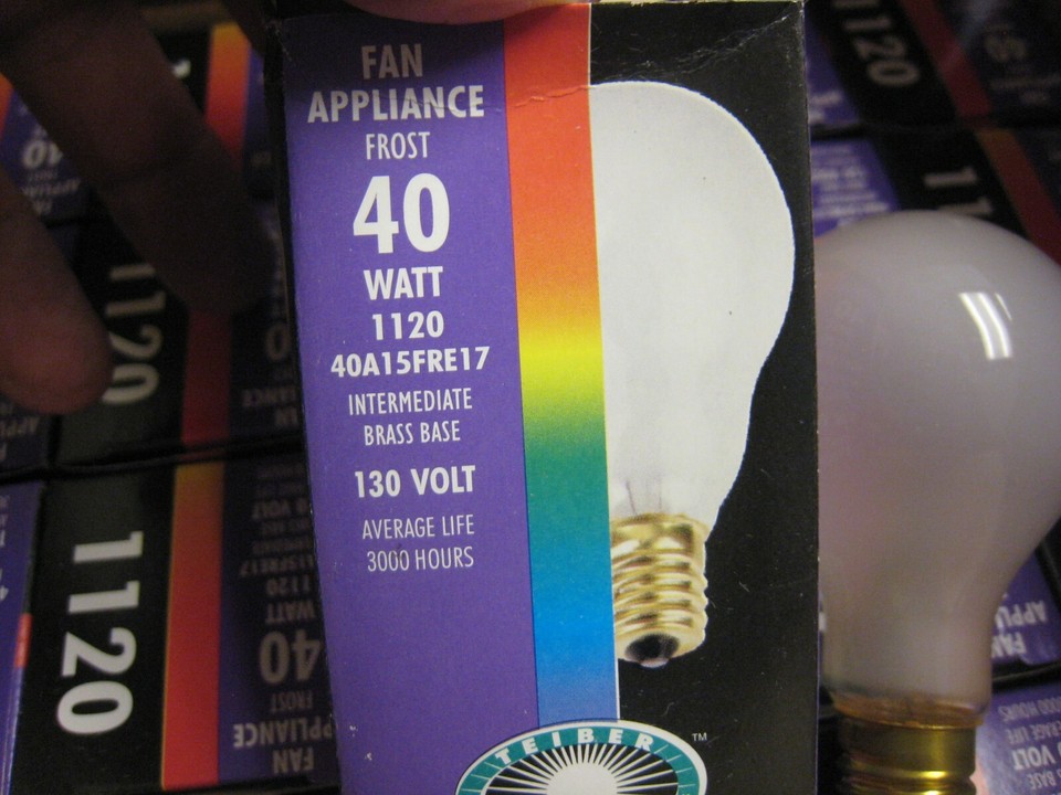 6 yes 6 APPLIANCE LIGHT BULBS TEIBER 40W 130V A15 INTERMEDIATE BASE ...
