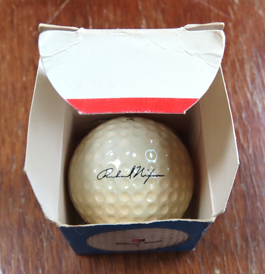 Vintage Richard M. Nixon Golf Ball in Original Box, Wilson Staff Brand ...