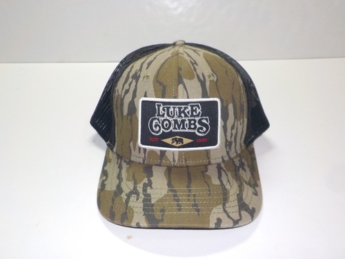 Luke Combs Bottomland Camo Black Normal Brand Snapback Trucker Hat | eBay