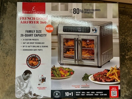 NEW Emeril Lagasse French Door Air Fryer 360 As Seen on TV ELFD-360 ...