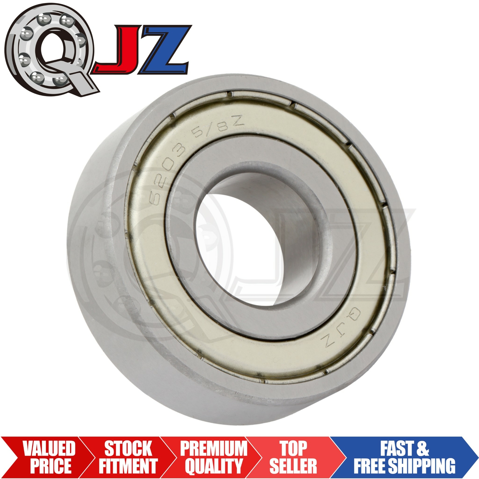 [Qty.1] New 6203-ZZ-5/8 Deep Groove Ball Bearing [5/8in Bore x 40mm OD ...