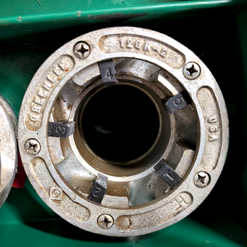 Greenlee Pipe Threader Set 1/2"-2" NPT Man-Saver Aluminum Drop Head Set ...