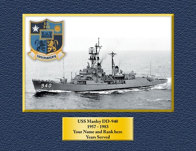 USS Manley DD 940 Custom Personalized Print of US Navy Gift Idea | eBay