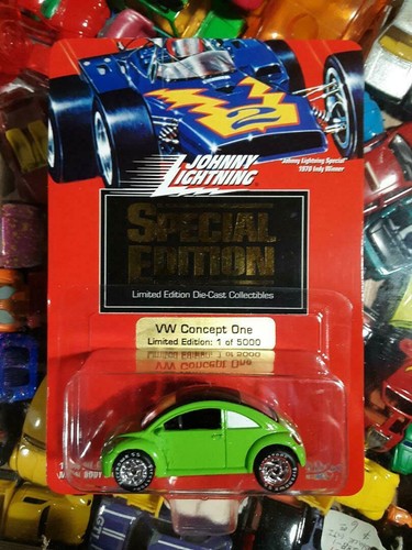 VOLKSWAGEN VW GREEN CONCEPT BEETLE BUG JOHNNY LIGHTNING 1:64 1/5000 ...