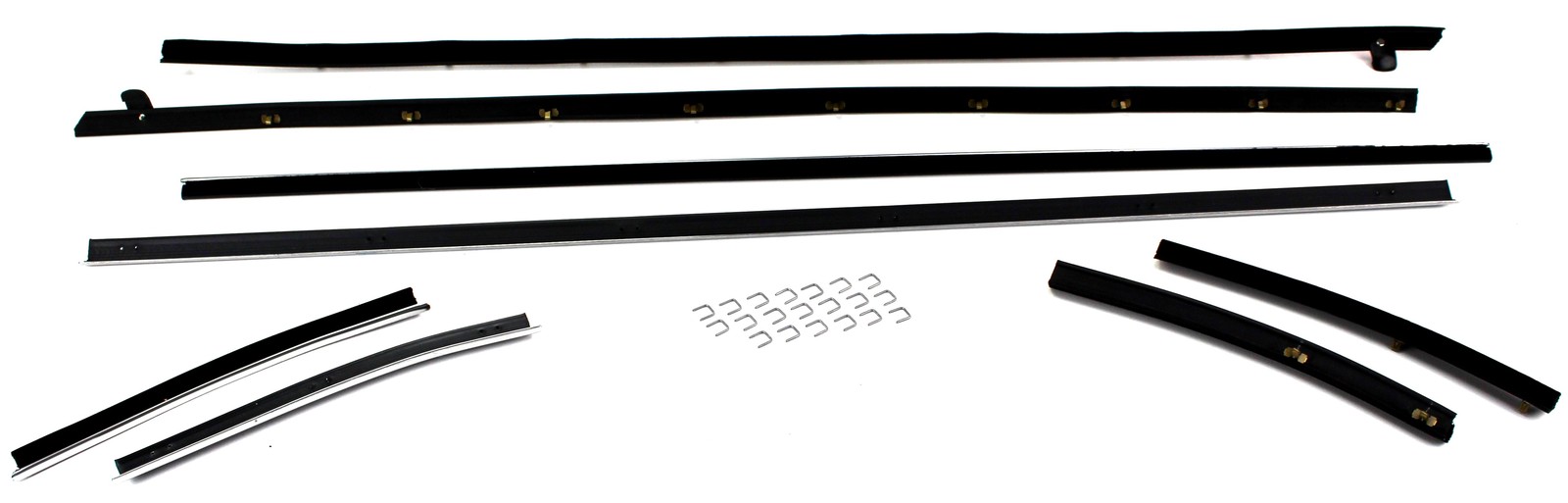 1969 Mustang Coupe Door Window Felt Fuzzies Rubber Seal Kit - Repops ...