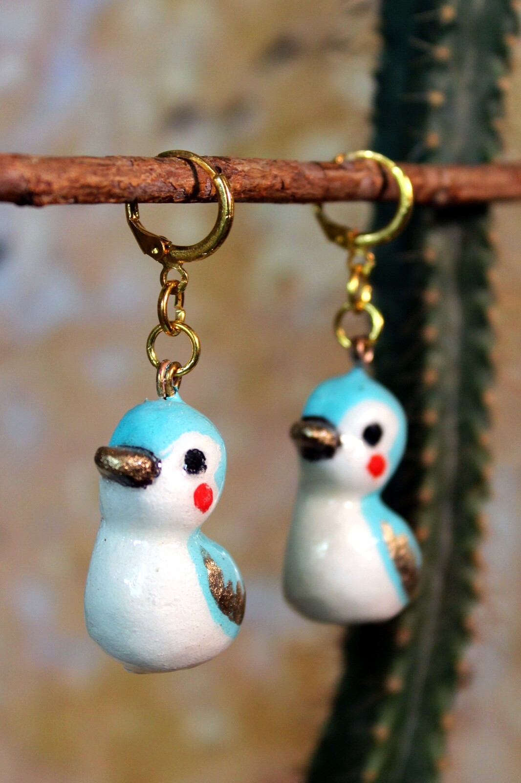 Baby Love Bird Blue Bird Happiness Handmade Polymer Clay Oaxaca Mexican ...