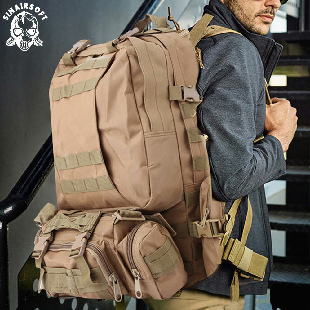 50L Modern Military Tactical Army Rucksacks Molle Backpack Camping ...