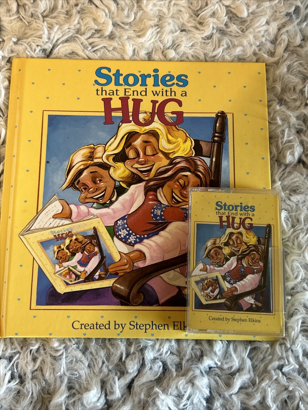 STEPHEN ELKINS Stories That End With a Hug 1993 Cassette and booK SET ...