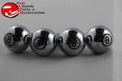 Chrome 8 Eight Pool Ball Door Lock Latch Knobs Custom Truck Hot Rat ...