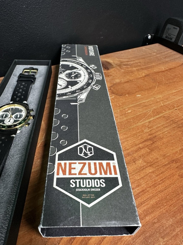 Nezumi Men’s Watch Voiture Chronograph Black/gold Rare With Box JPL | eBay