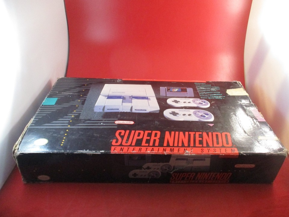 Super Nintendo Console SNES System 2 Control Cables Super Mario World ...