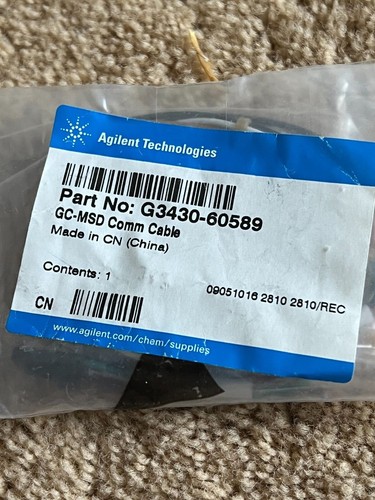 Agilent GC-MSD Comm Cable. 7890 GC G3430-60589 | eBay