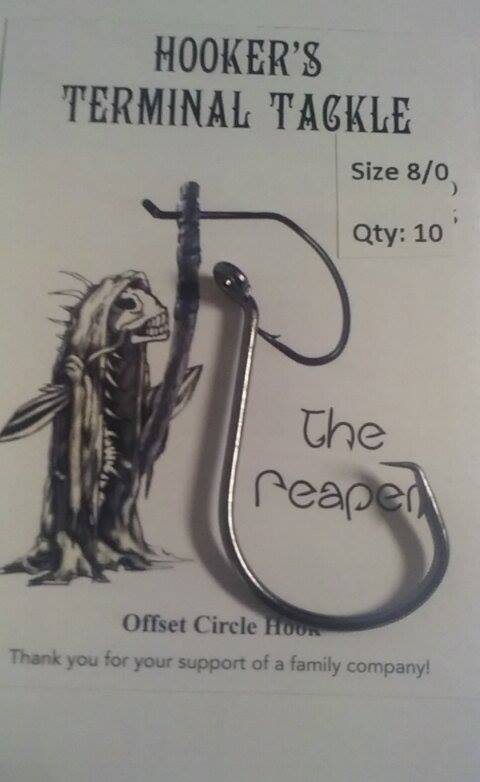 NEW HTT Reaper Offset OCTOPUS CIRCLE HOOKS BLACK NICKEL Catfish/Striper ...