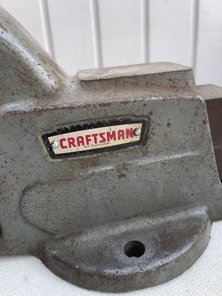 Craftsman Bench Vice 506-51820 3 1/2 Vintage MADE IN USA Tool Workbench ...