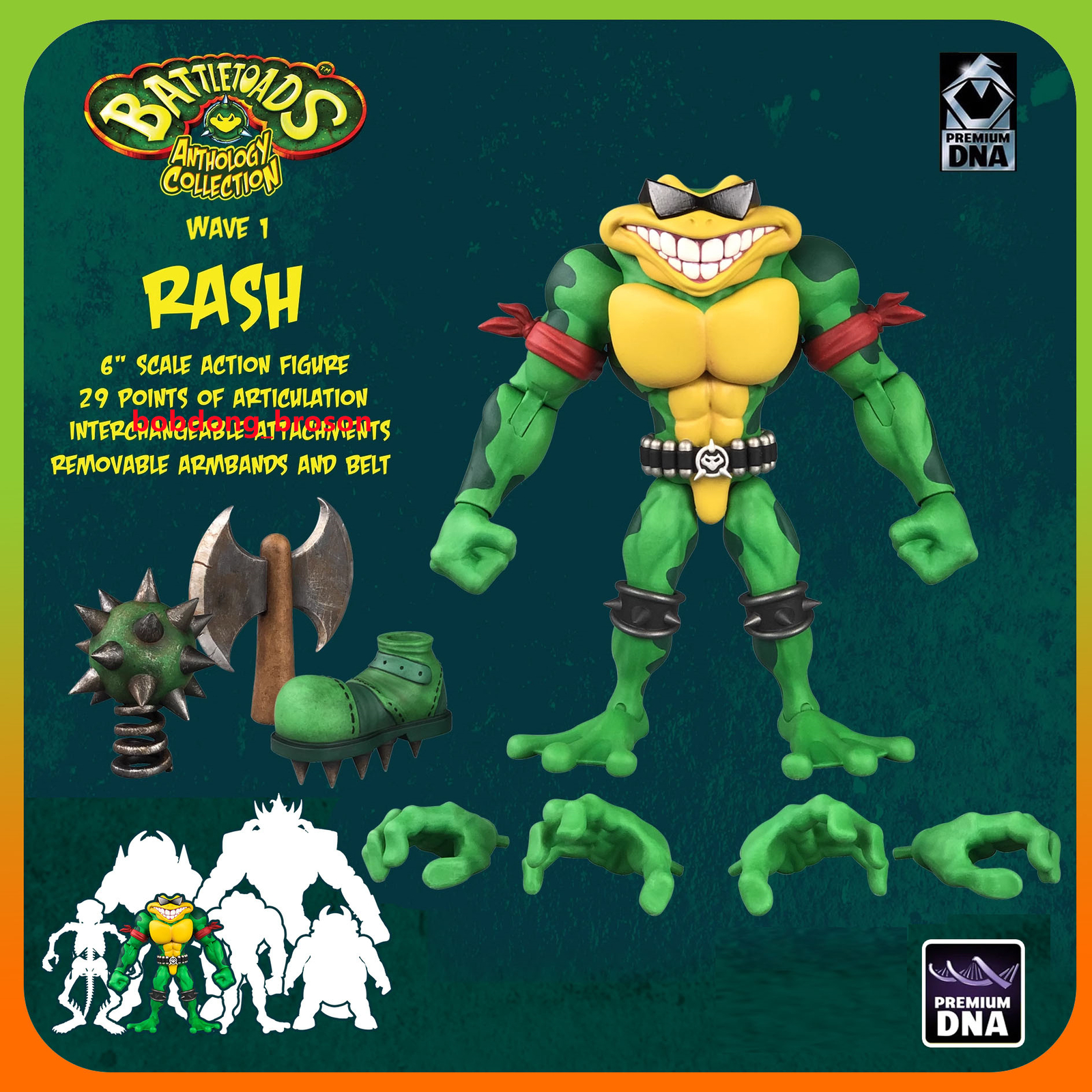Megalopolis PremiumDNA Battletoads Rash H6inch Action Figure | eBay