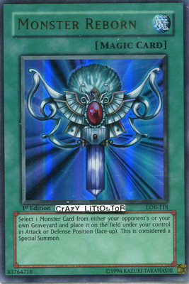 YU-GI-OH MONSTER REBORN 1ST ED ULTRA RARE NM/MINT LOB-118 | eBay
