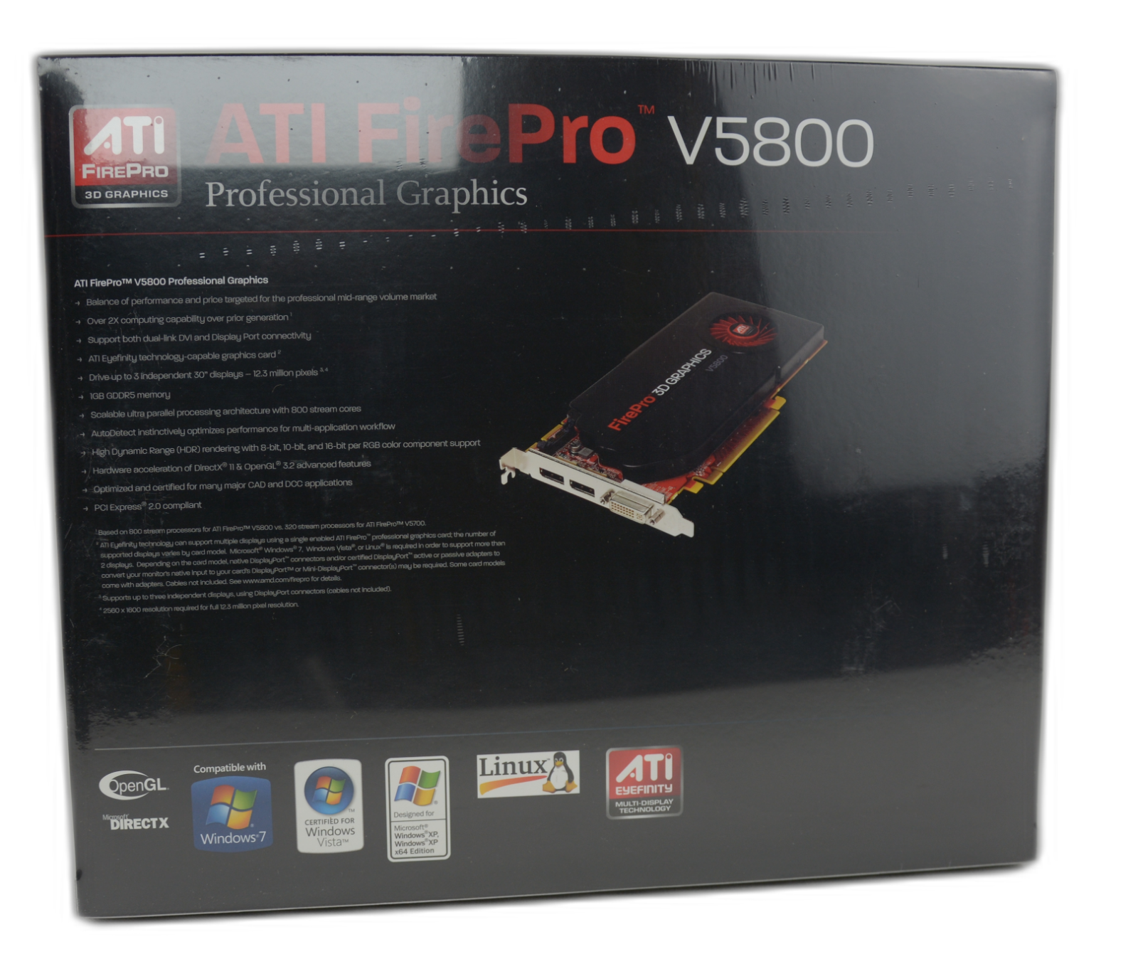 Grafikkarte AMD ATI FirePro V5800 100-505605 1GB PCIe 2x DP 1x DVI NEU ...
