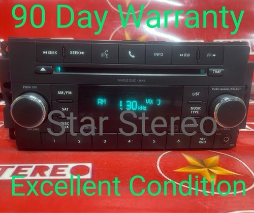 DODGE Dakota RAM Caliber JEEP Wrangler Radio RES CD Player Sirius AUX ...