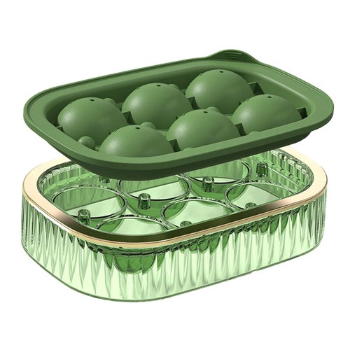 (Green)Ice Maker Round Ice Cube Mold Tray For Home Bar Cocktails ...