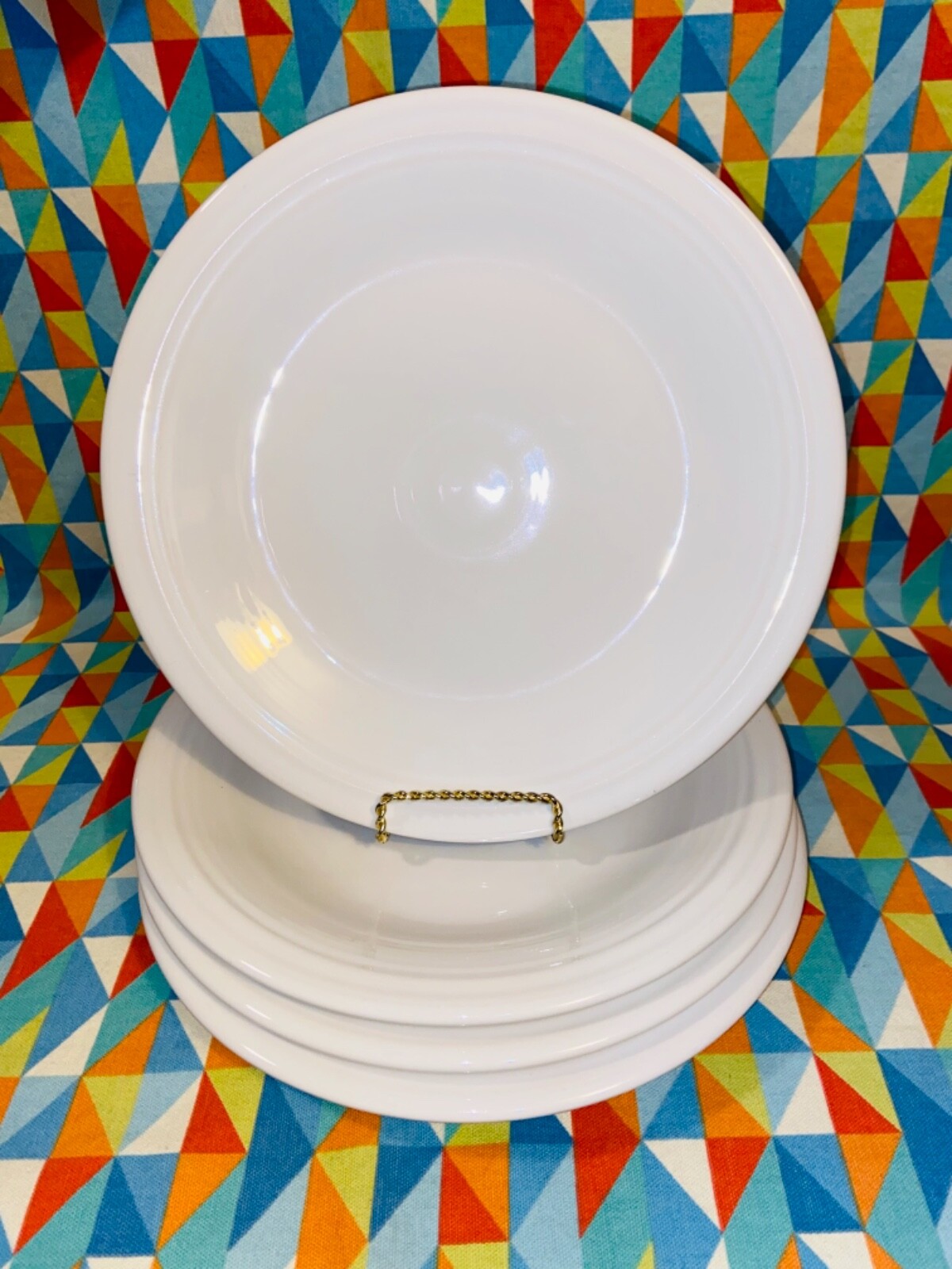 NEW SET 4 FIESTAWARE 10.5" WHITE DINNER PLATES FIESTA FREE SHIPPING | eBay