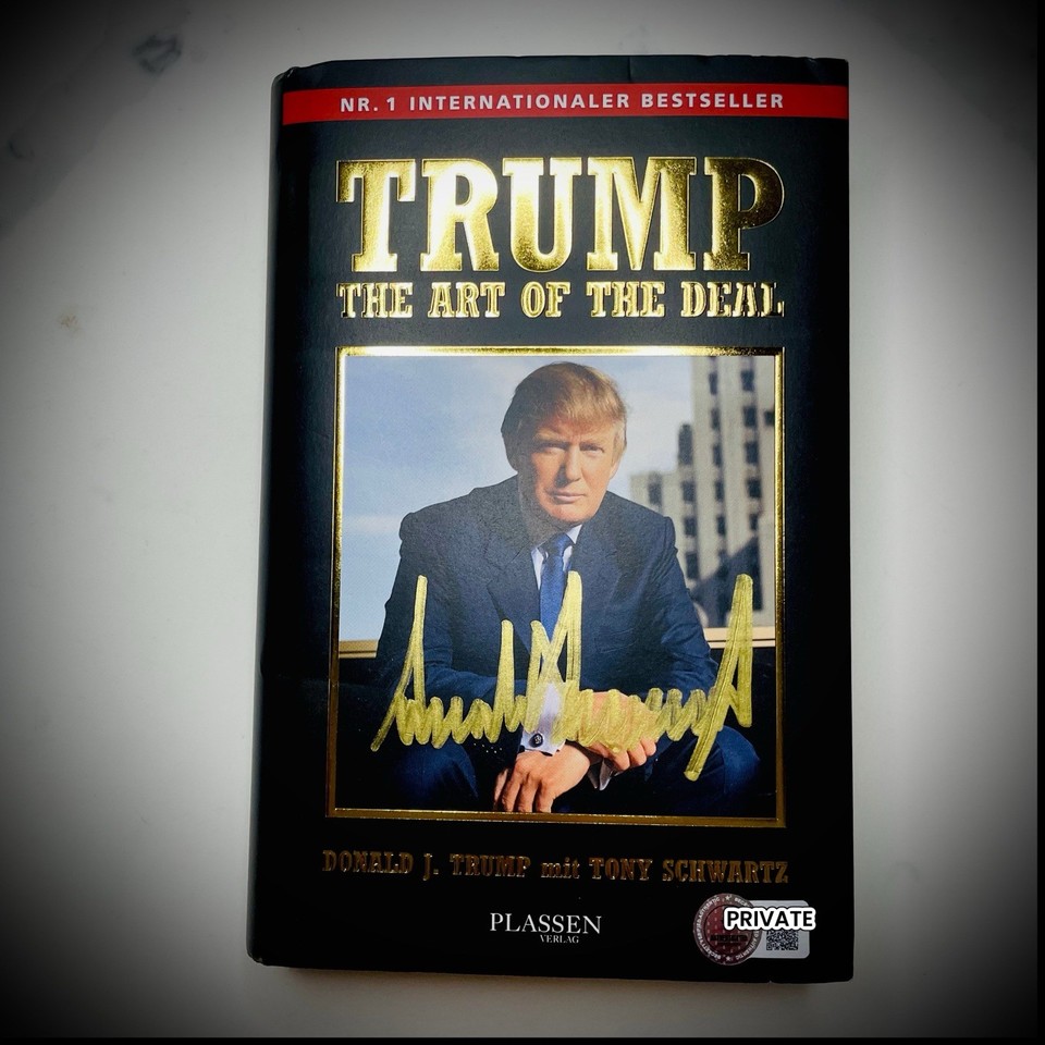 🇺🇸 BECKETT Donald Trump Signed The Art Of The deal Autographed Book | eBay