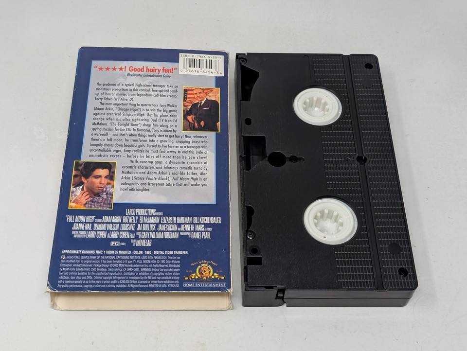 Full Moon High VHS Larry Cohen 80's Comedy Horror Werewolf Adam Arkin ...