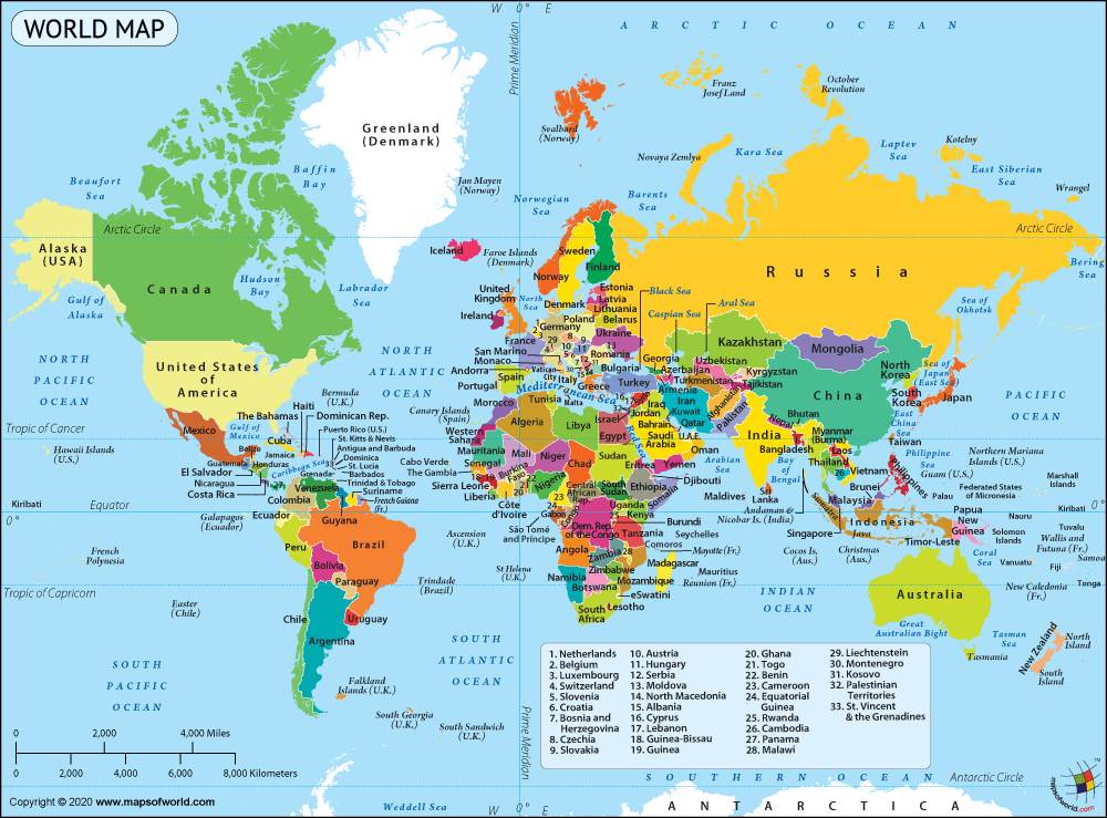 A2 Large world Map of the World Poster atlas wall chart educational ...