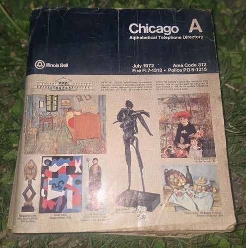 Ju 1972 Chicago Telephone Directory Phone Book Illinois Bell | eBay